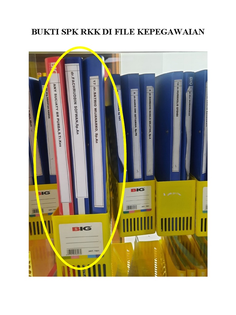 Bukti SPK RKK Di File Kepegawaian | PDF