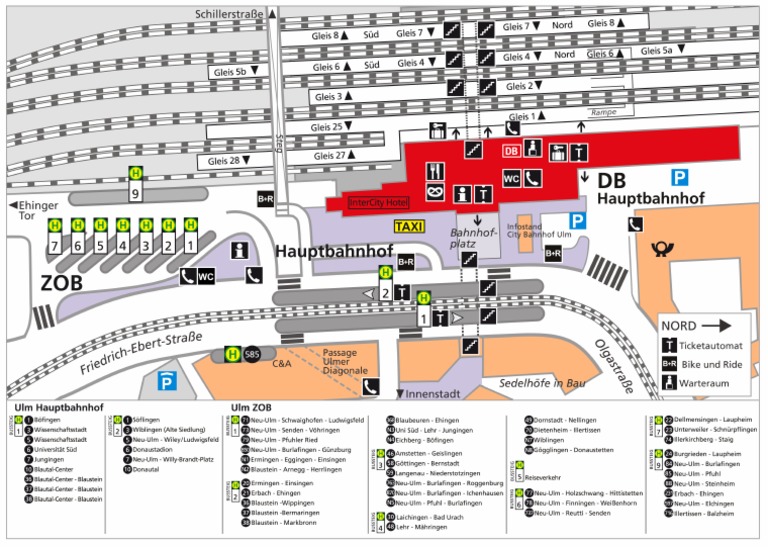 Orientierungsplan Ulm HBF ZOB PDF | PDF