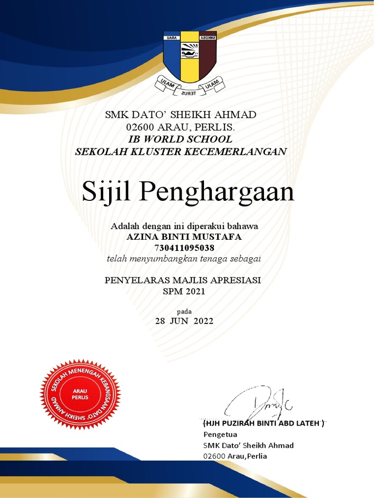 Sijil DG52 2022 | PDF