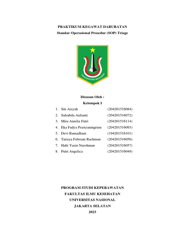 Sop Triage PDF | PDF