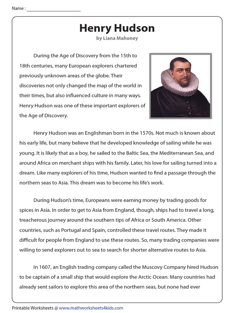 Henry Hudson Interactive Map Ages Of Exploration European Explorers