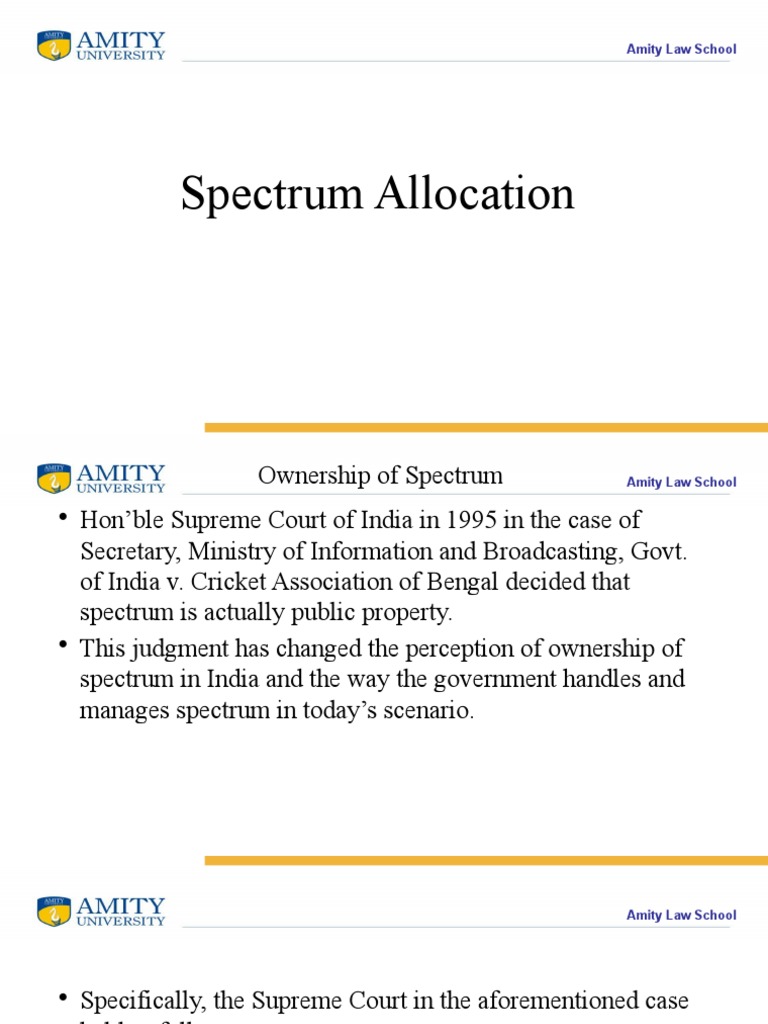 Spectrum Ownership and Management in India | PDF | Radio Spectrum ...