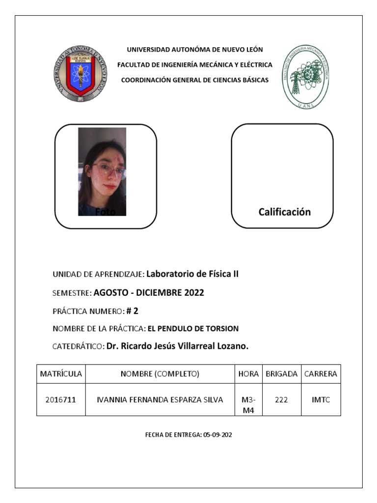 Practica 2 - Lab. Fisica 2 - Ifes 2016711 PDF | PDF