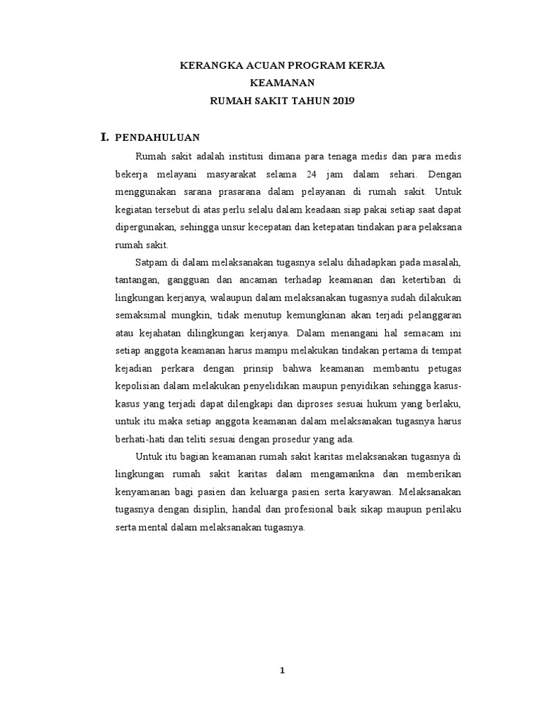 Program Kerja Keamanan 2019 | PDF