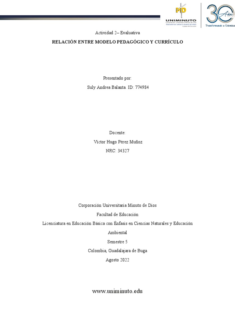 Plantilla Uniminu | PDF | Plan de estudios | Enseñando