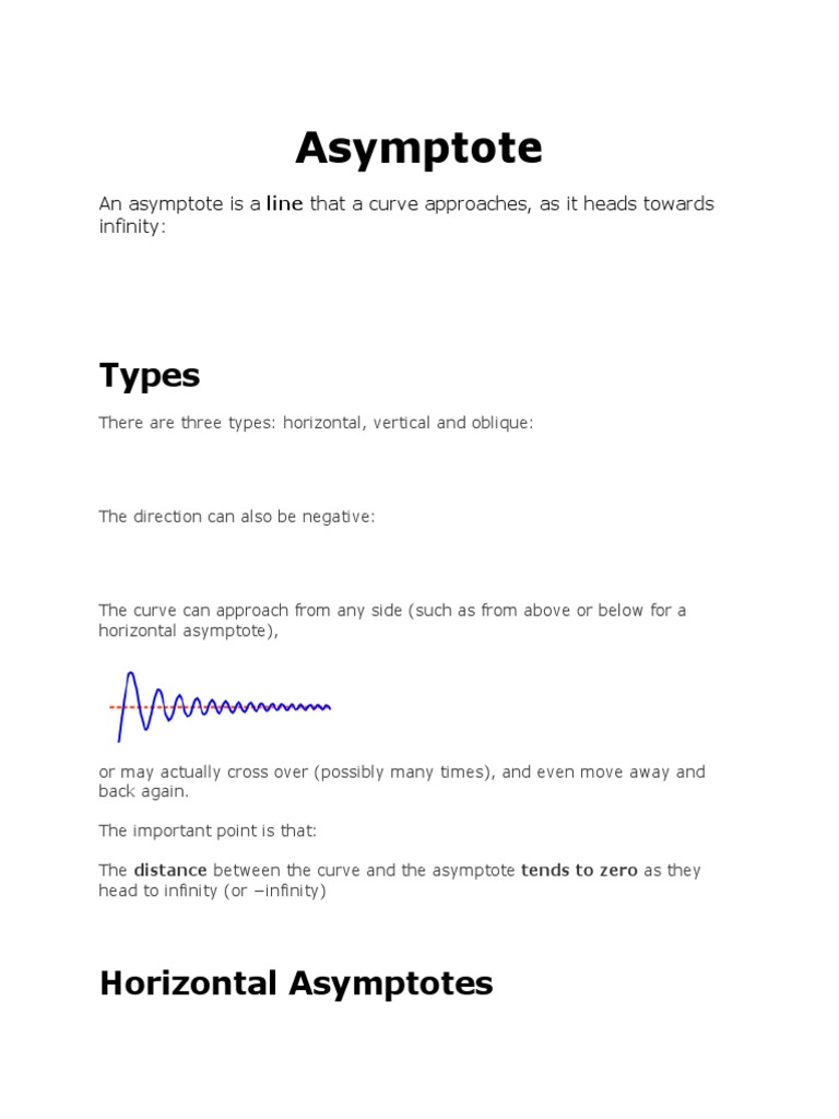 Types of Asymptotes | PDF