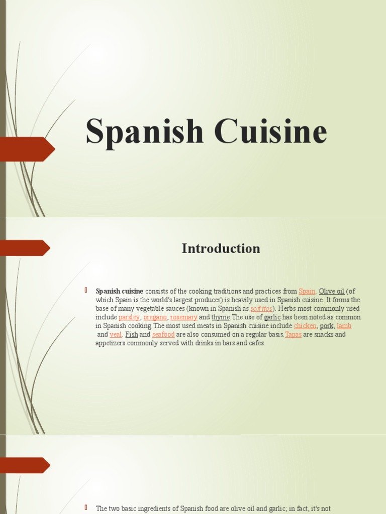 Spanish Cuisine Rogine Valenzuela HST 2-3 | Download Free PDF | Spanish ...