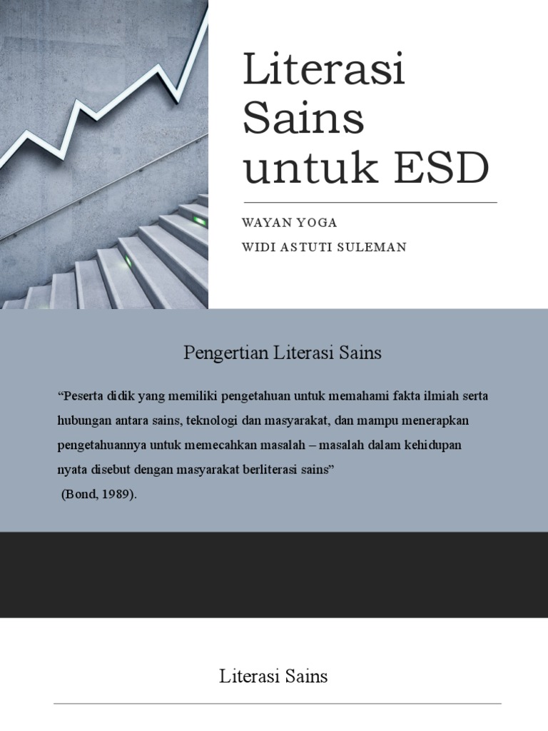Literasi Sains Untuk ESD: Wayan Yoga Widi Astuti Suleman | PDF | Sains ...
