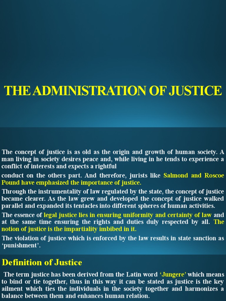 The Administration of Justice | PDF | Justice | Crime & Violence