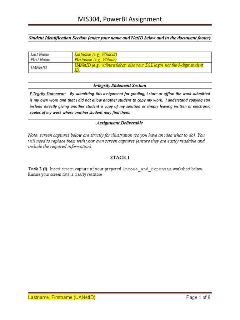 PowerBI Assignment Guide | PDF | Data Management | Software