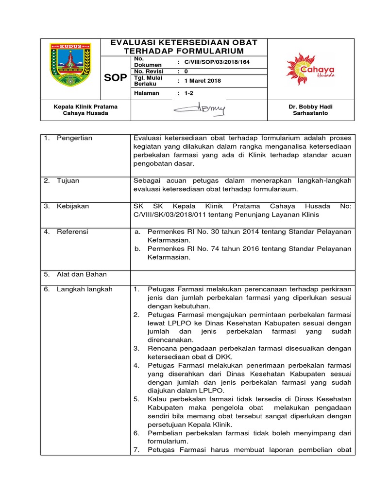 Evaluasi Ketersediaan Obat Klinik Pdf