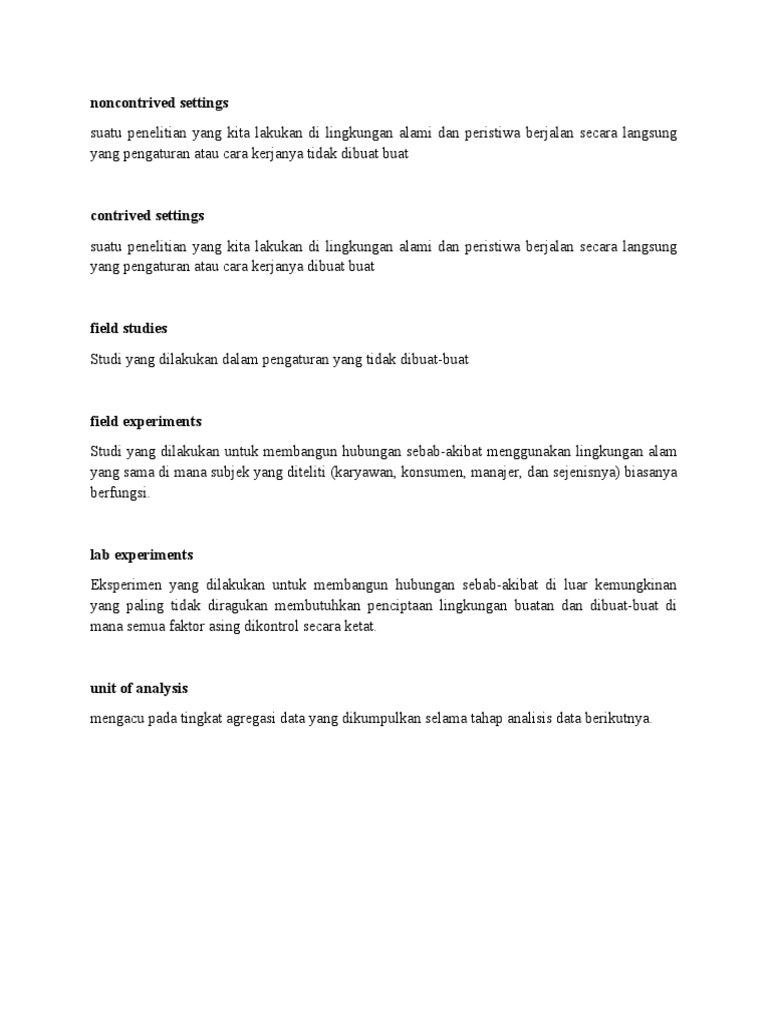 Noncontrived Settings | PDF