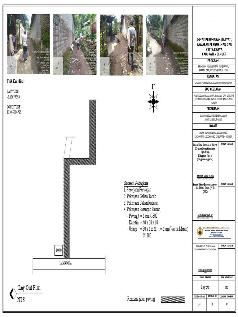 5.4. Shop Drawing Jalan Bungur Desa Ledokombo Kecamatan Ledokombo | PDF