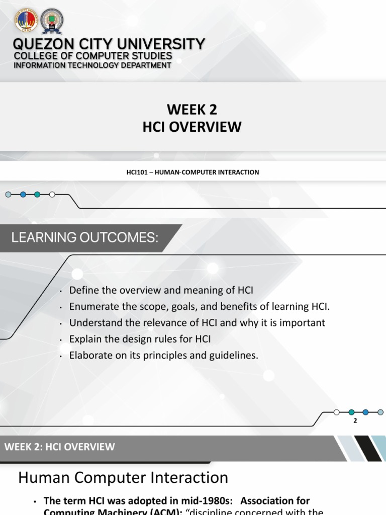 HCI Overview and Design Principles | PDF | Human–Computer Interaction ...