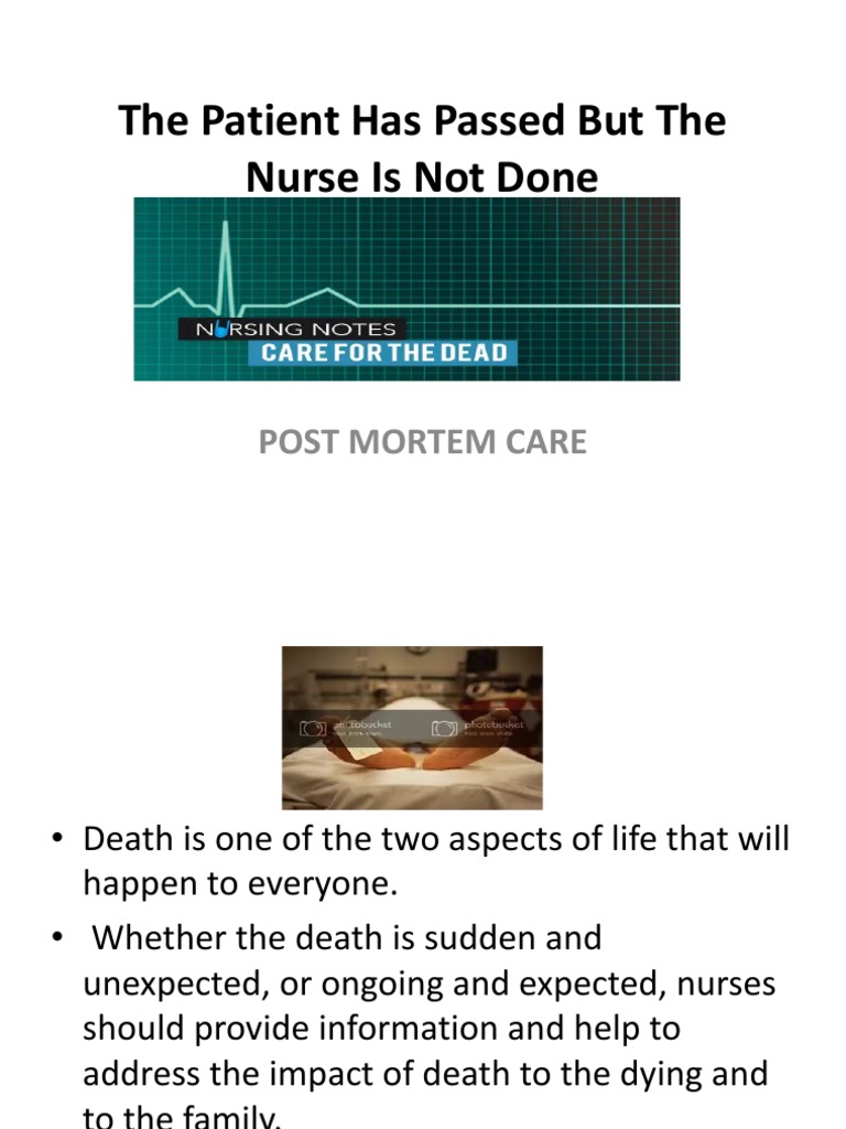 Post Mortem Care Revised PDF | PDF | Death | Autopsy