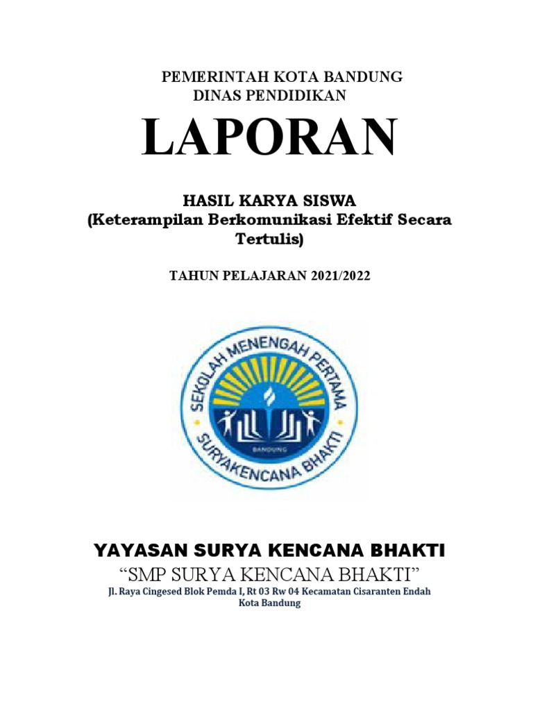 Laporan Hasil Karya Sisiwa (Berkomunikasi Tertulis) | PDF