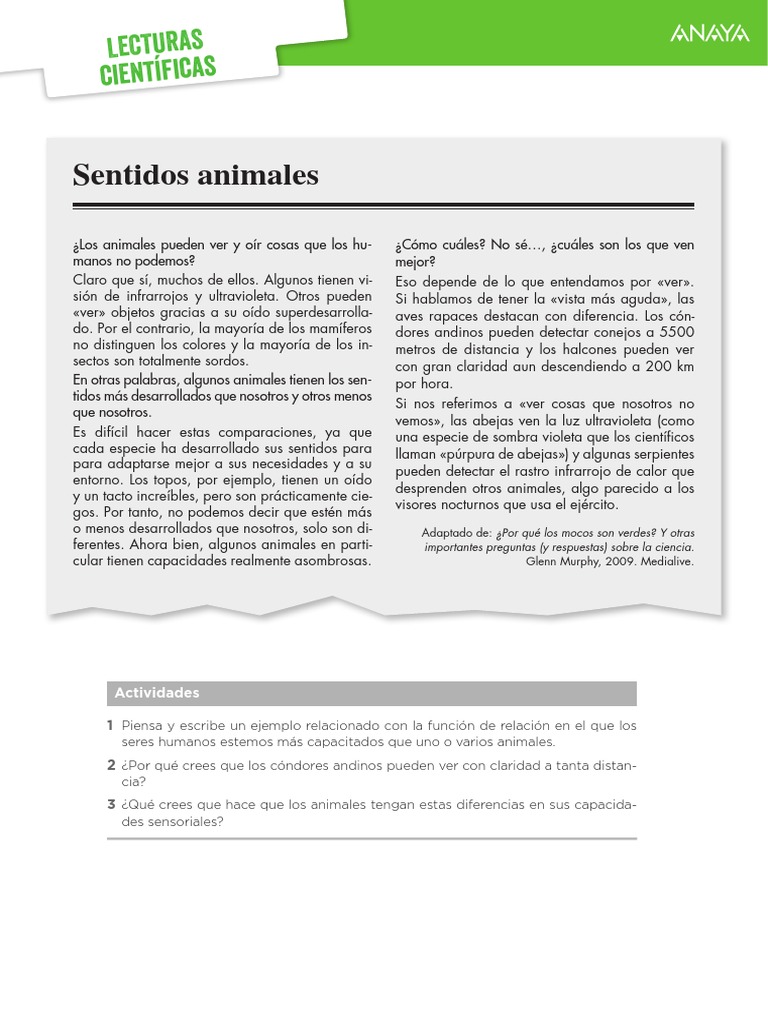 Sentidos Animales | PDF | Infrarrojo