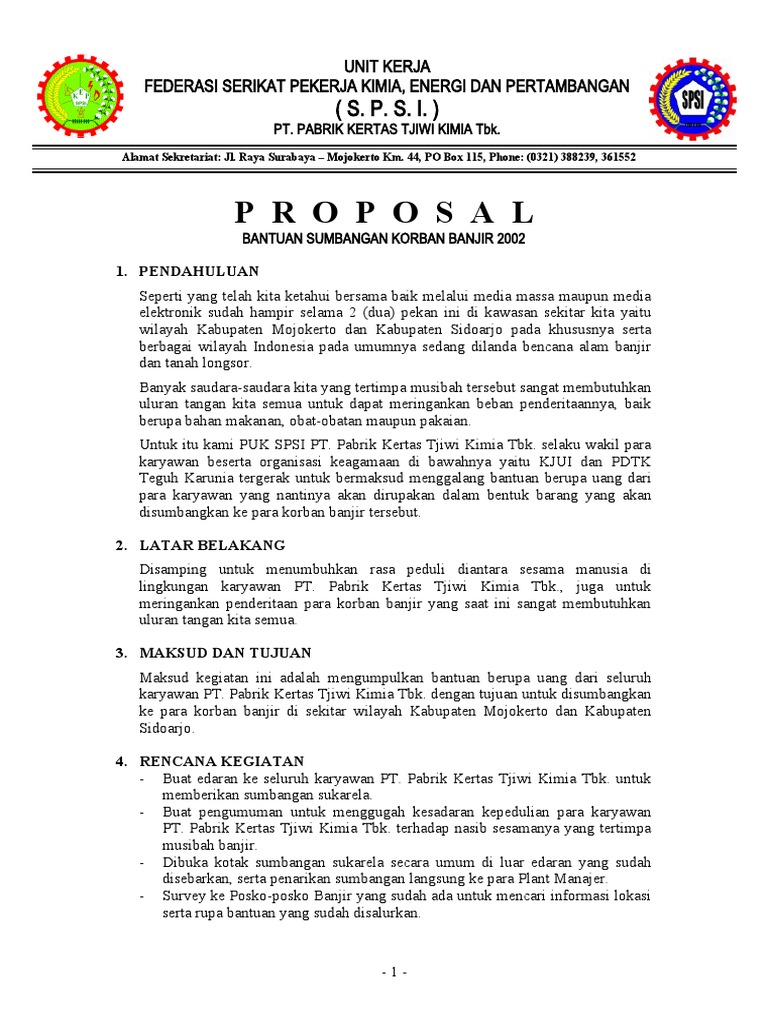 Proposal Korban Banjir | PDF