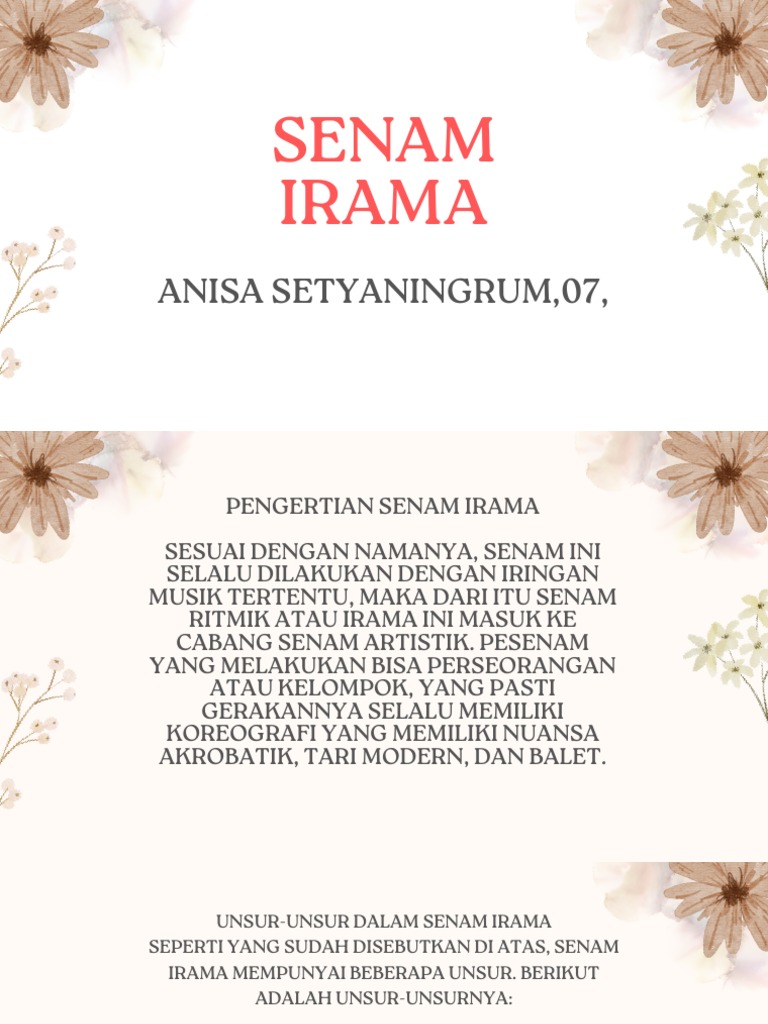 Tugas PPT Senam Irama, Anisa setyaningrum-07-XTJKT 2 | PDF
