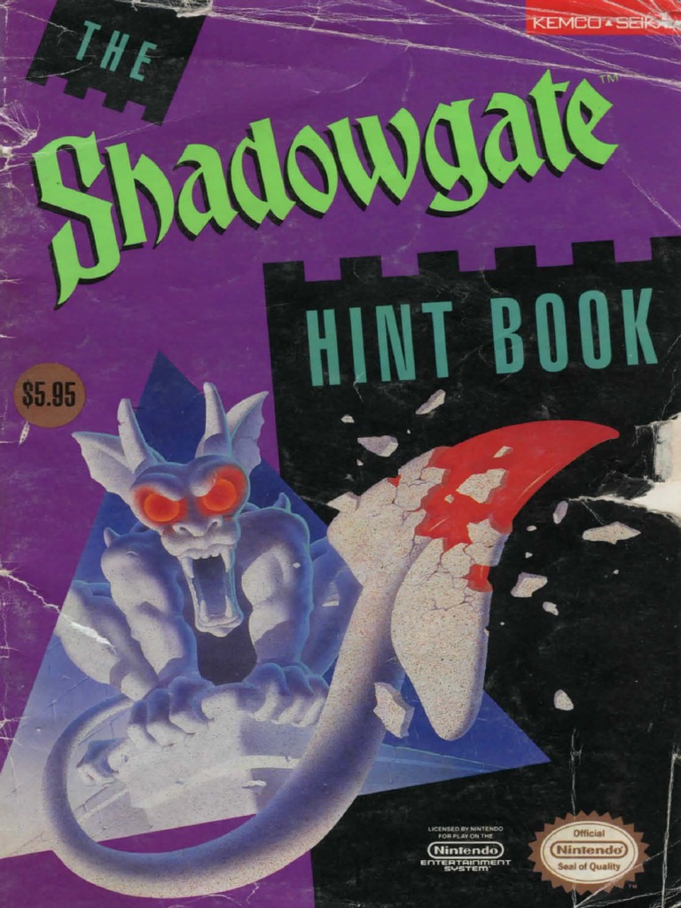 Shadowgate Hint Book | PDF