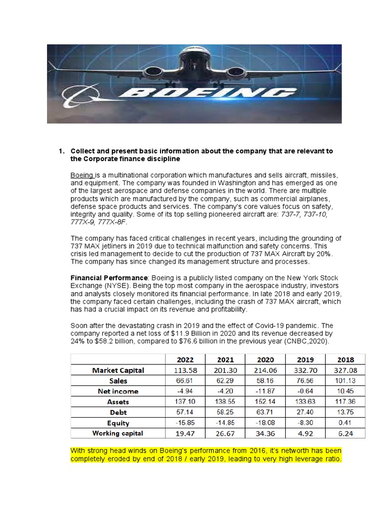 Boeing | PDF | Capital Structure | Cost Of Capital