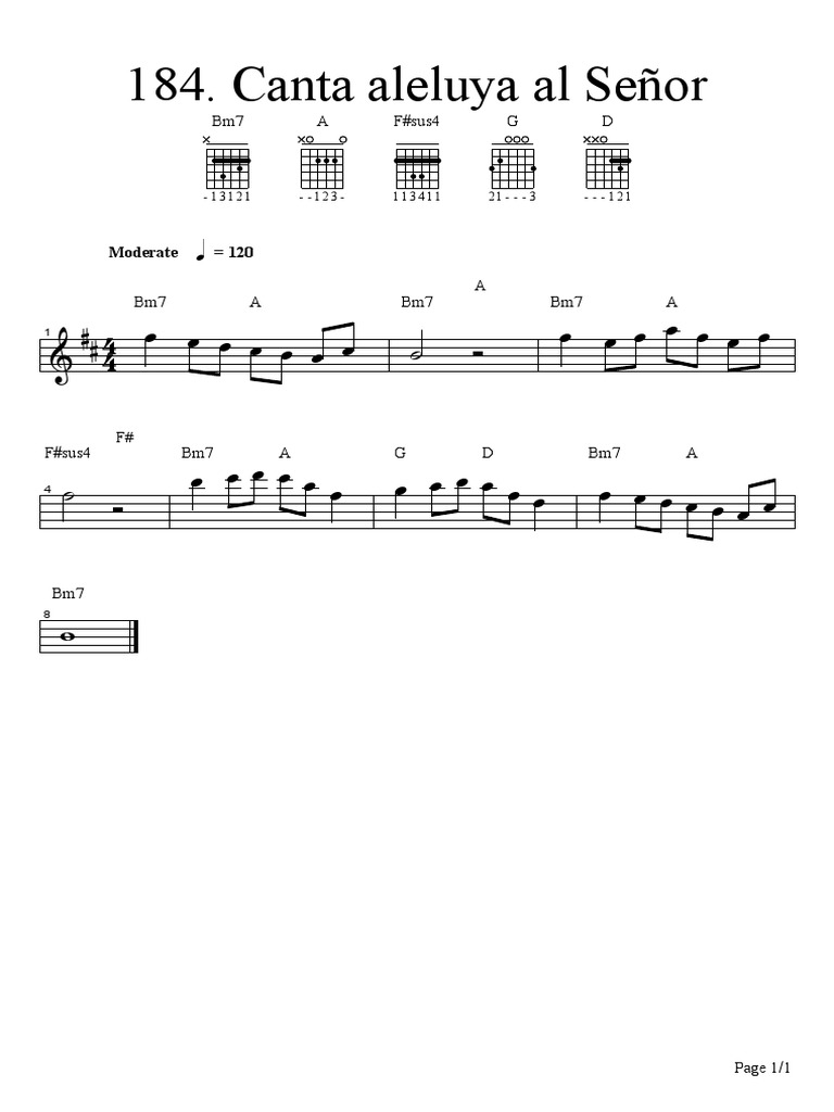 Canta Aleluya Al Señor | PDF