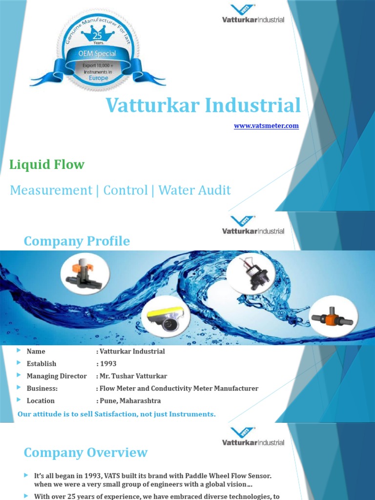 Vats Introduction Presentation | PDF | Flow Measurement | Pump