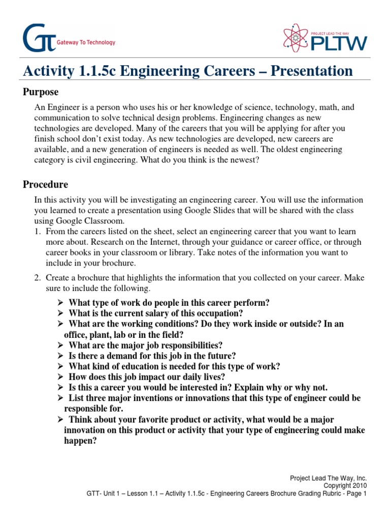 Engineering Career Presentation | PDF
