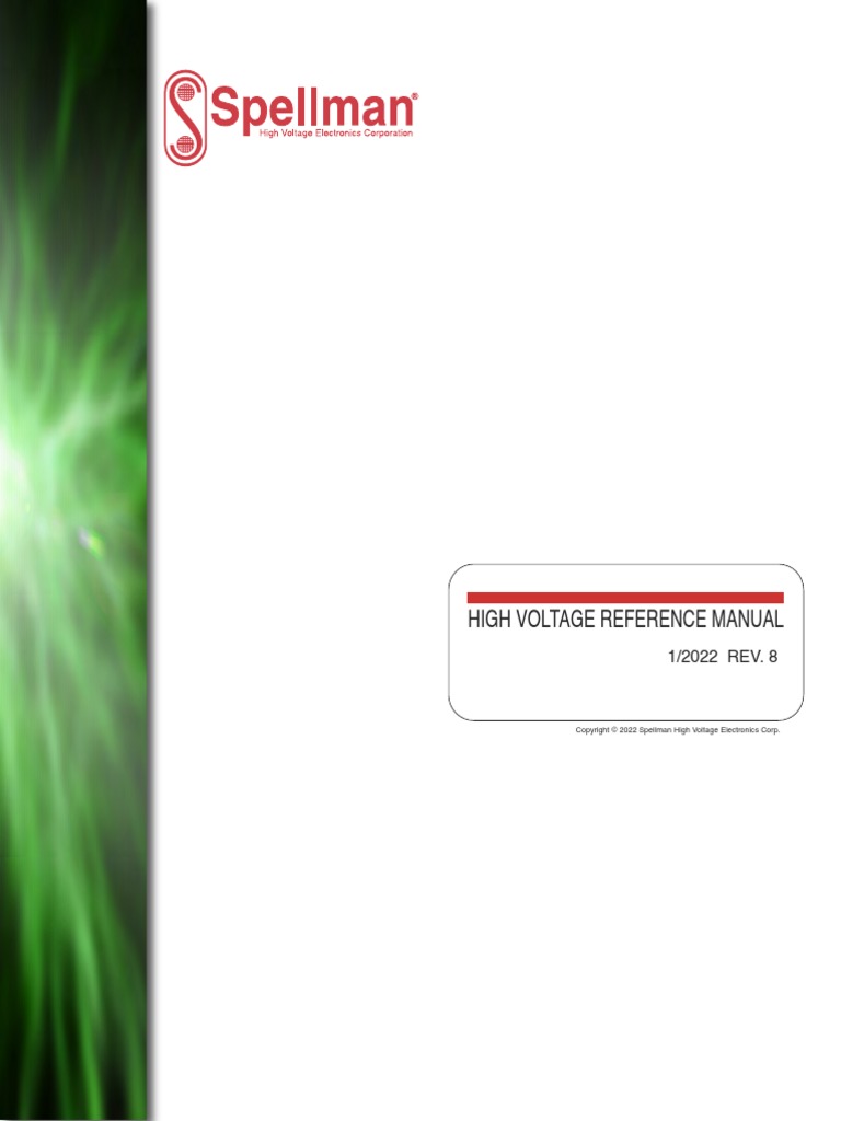 Spellman HIGH VOLTAGE REFERENCE MANUAL | PDF | Power Supply | Capacitor