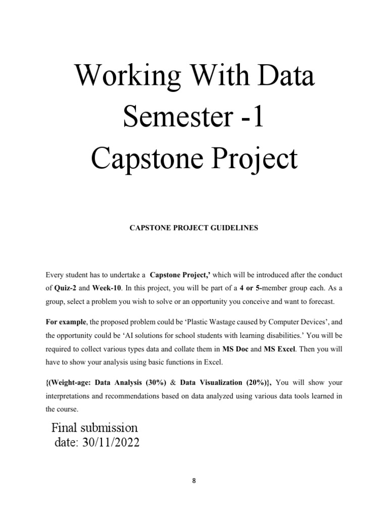 Data Management Capstone Project Guide | PDF