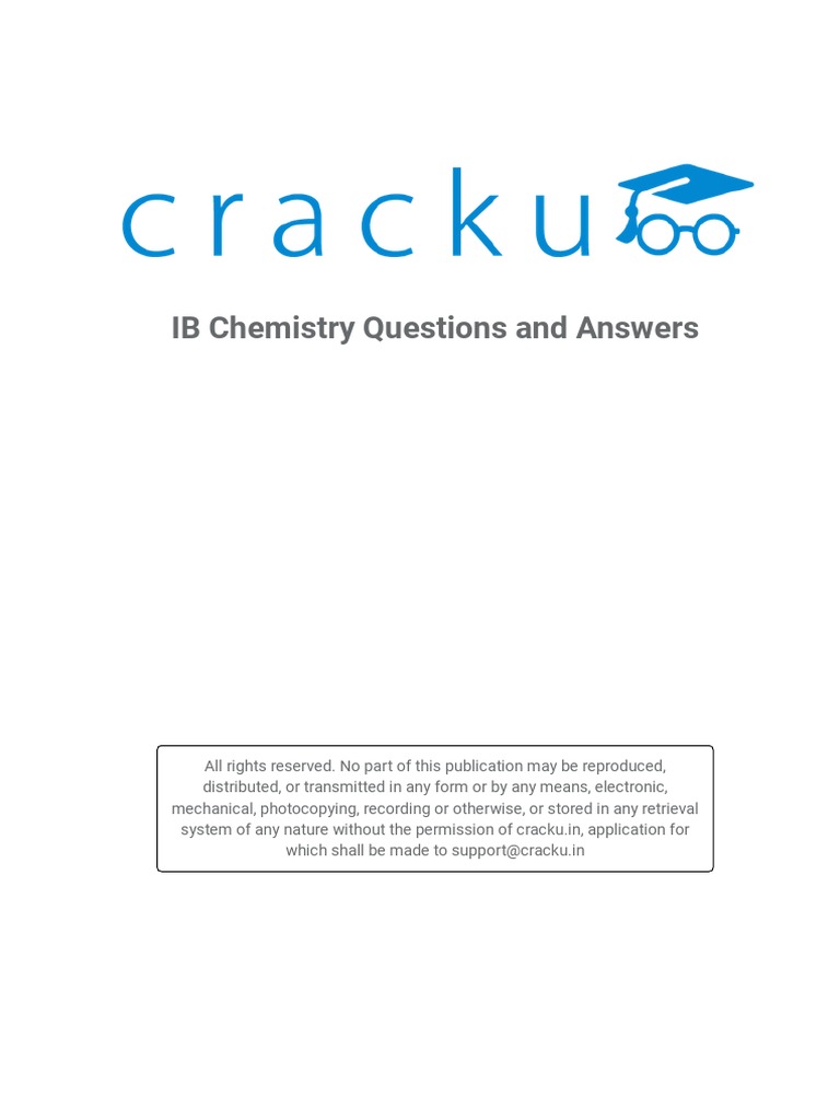 IB Chemistry Questions and Answers PDF | PDF | Chemical Reactions | Silver