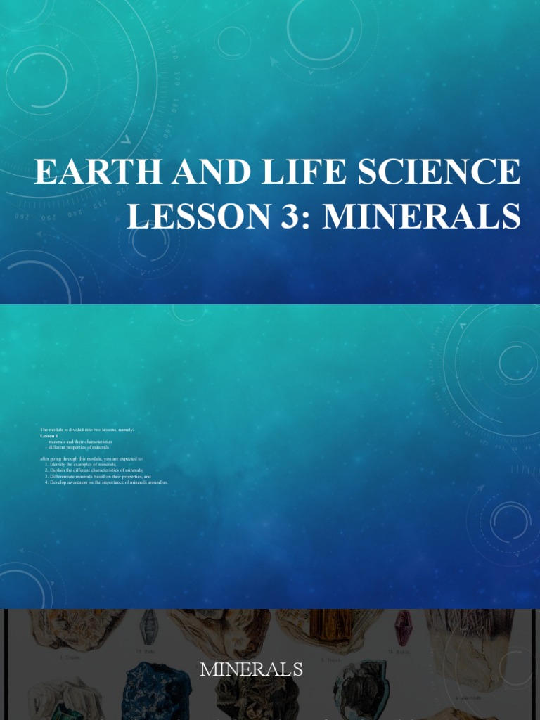 Module 3 Earth-and-Life-Science-Minerals | PDF | Minerals | Rock (Geology)