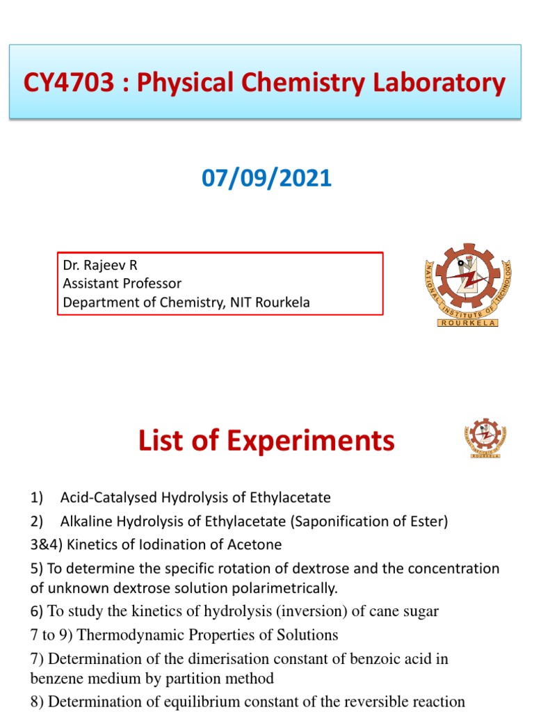 Physical Chemistry Lab Experiments Guide | PDF | Acid | Sodium Hydroxide