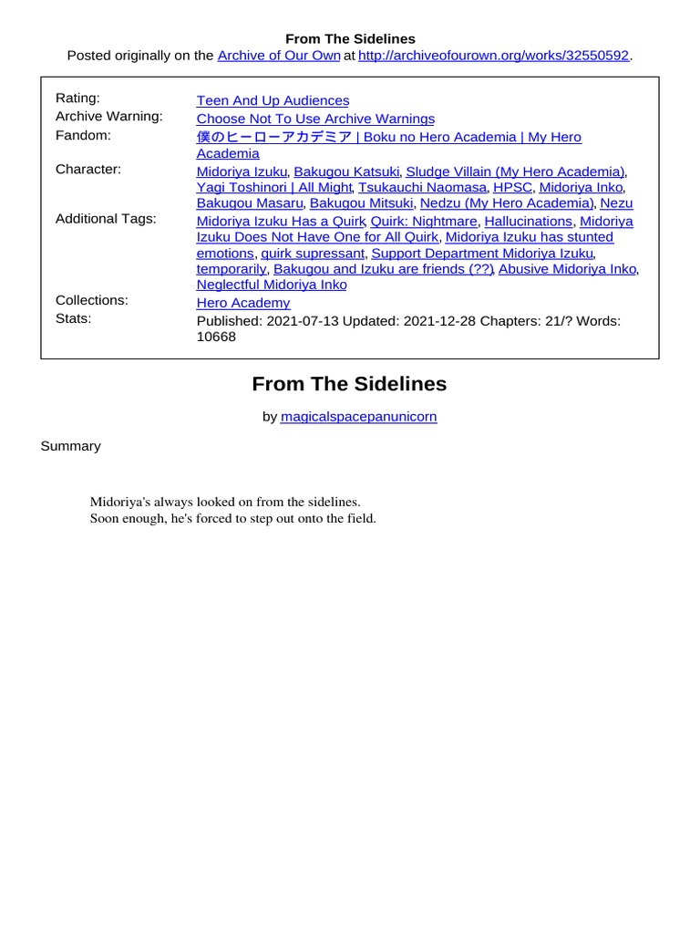 From The Sidelines-1 PDF | PDF