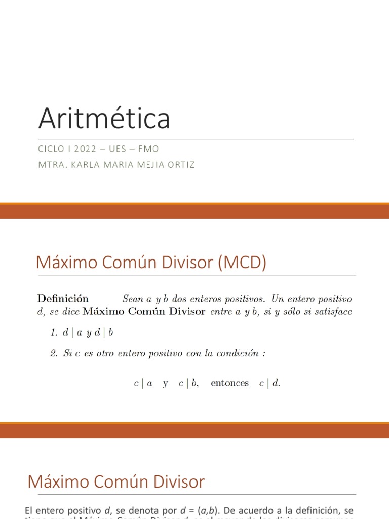 Máximo Común Divisor | PDF
