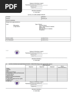 Brigada Eskwela Form 6 Daily Accomplishment Report | PDF