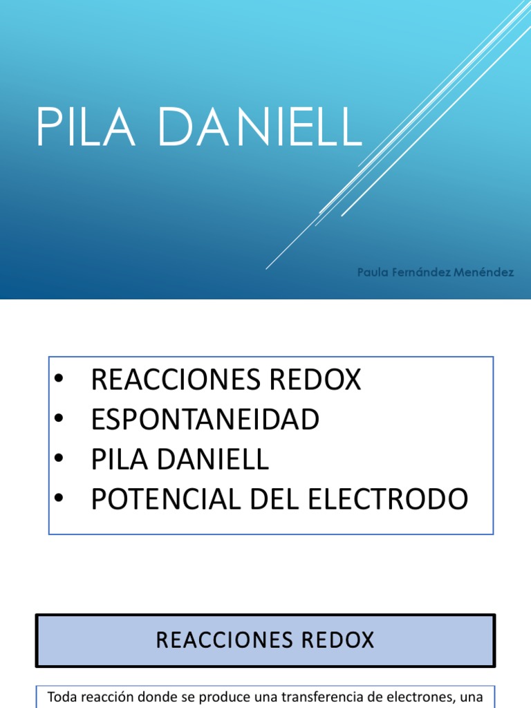 Pila Daniell | PDF | Redox | Ciencia de los Materiales