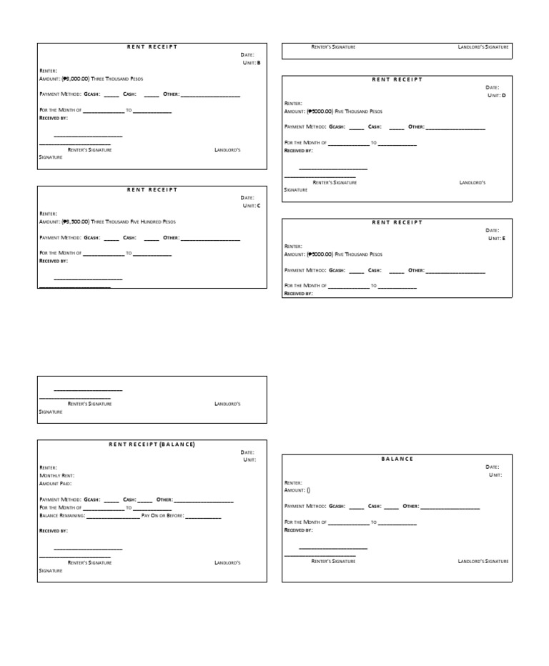 Rent Receipt | PDF | Renting | Receipt
