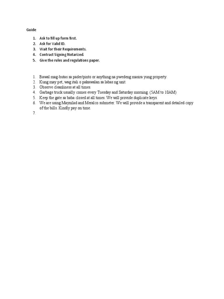 Guide Rent | PDF