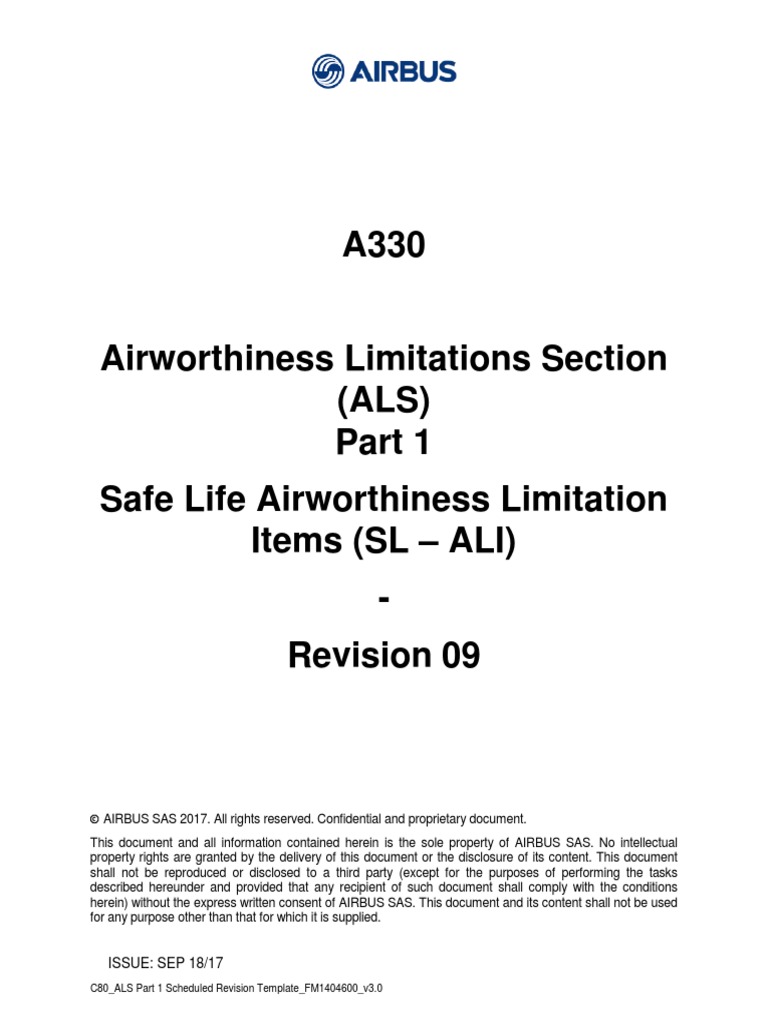 A-330 Landing Gear Airworthiness Limitations Section | PDF | Transport ...