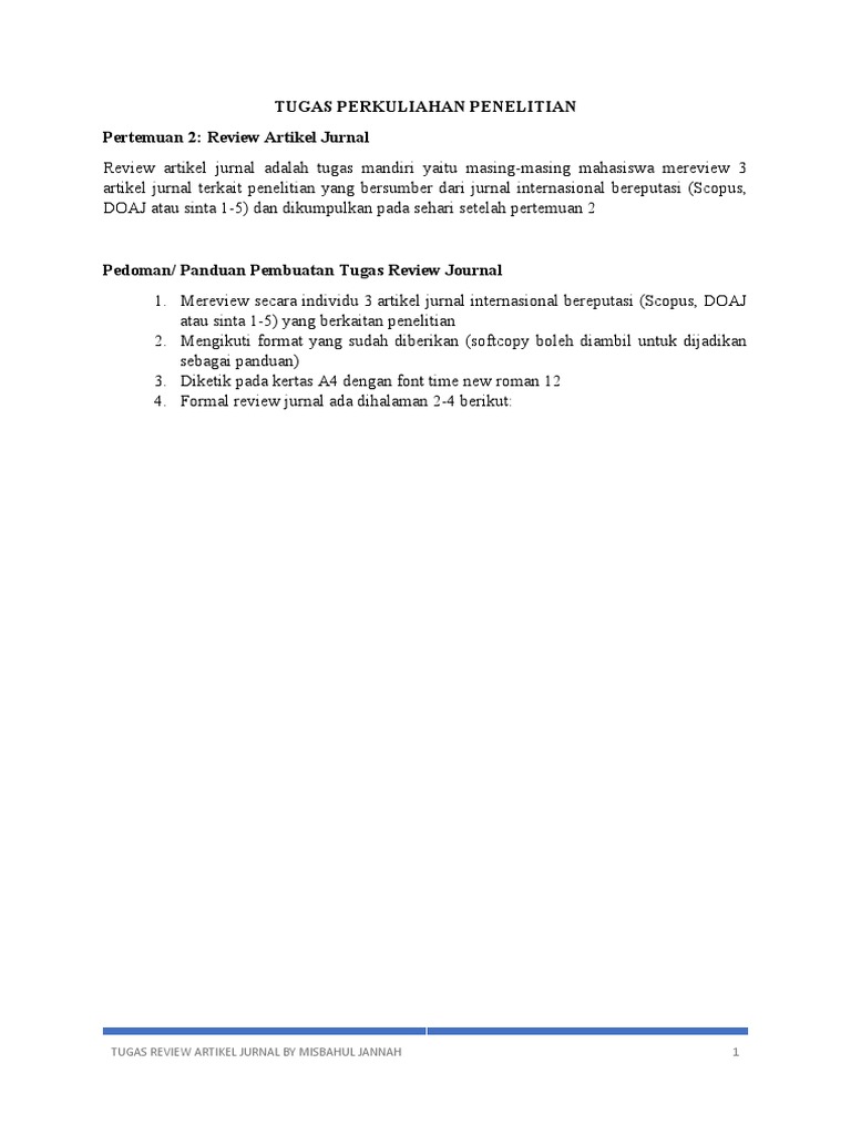 Tugas Review Jurnal | PDF | Karier & Perkembangan | Sains & Matematika