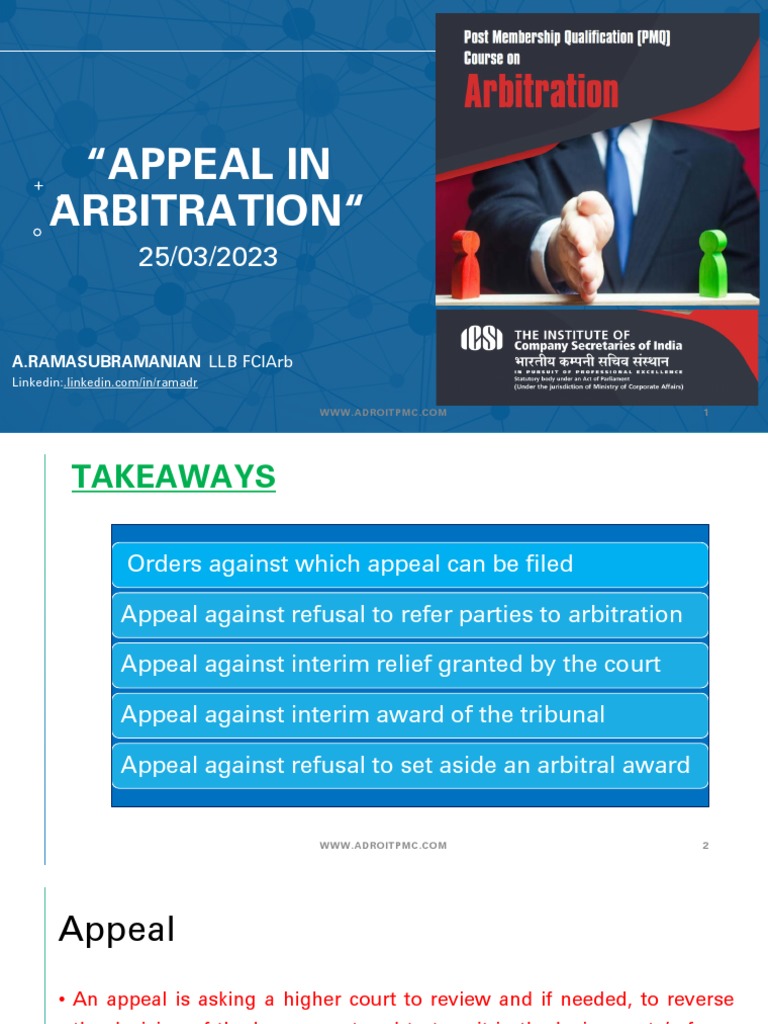 Appealable Orders in Arbitration | Download Free PDF | Arbitration | Appeal