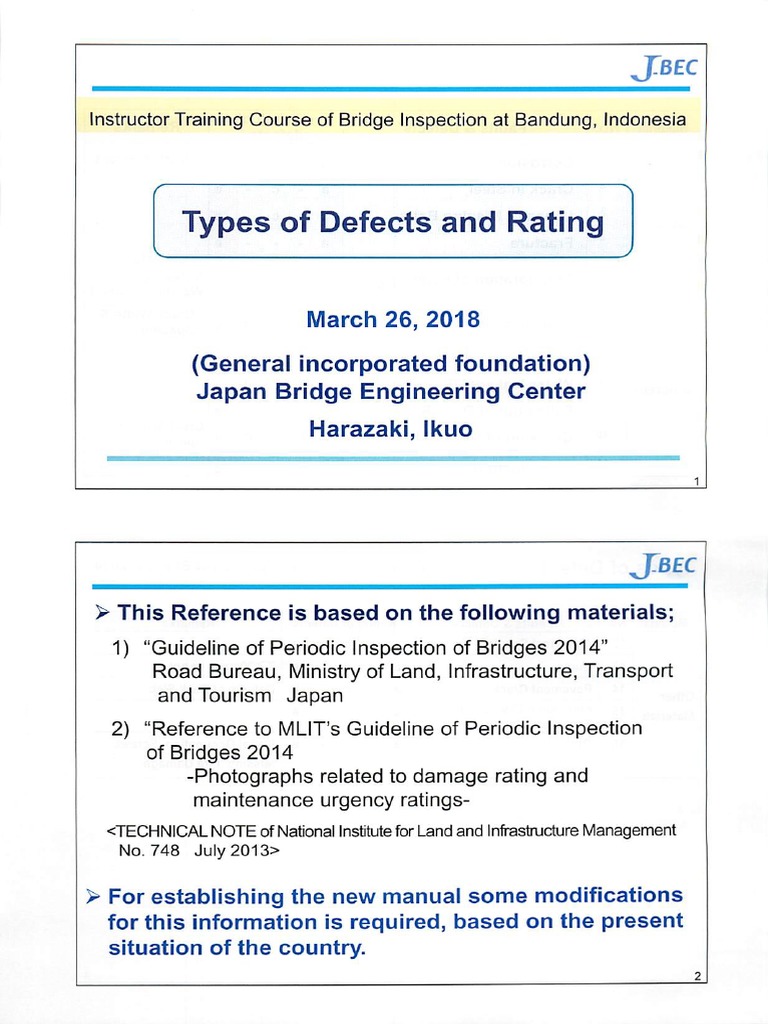 Types of Defects and Rating | PDF