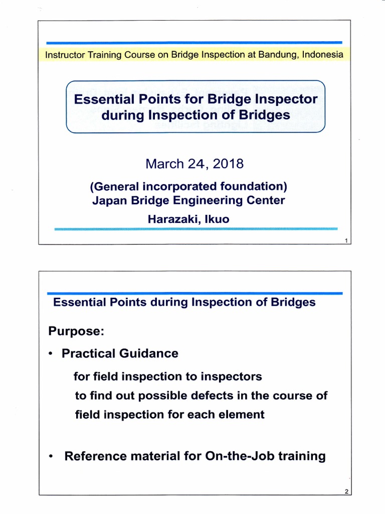Essential Points during Bridge Inspection | PDF | Prestressed Concrete ...