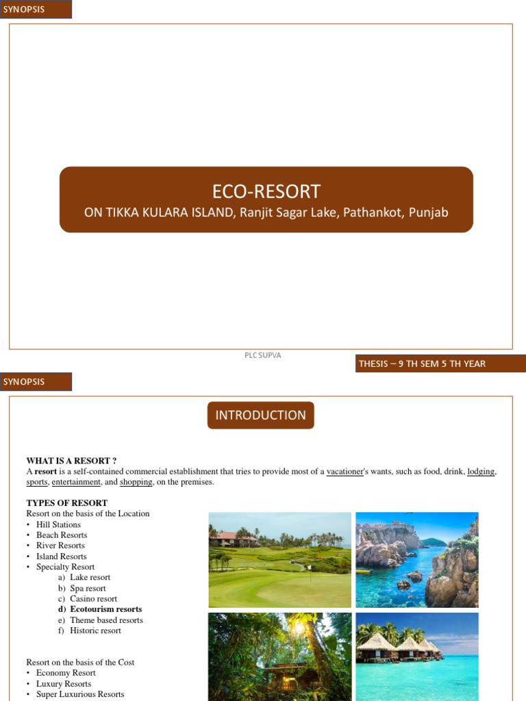 Synopsis 1 PDF | PDF | Tourism | Resort