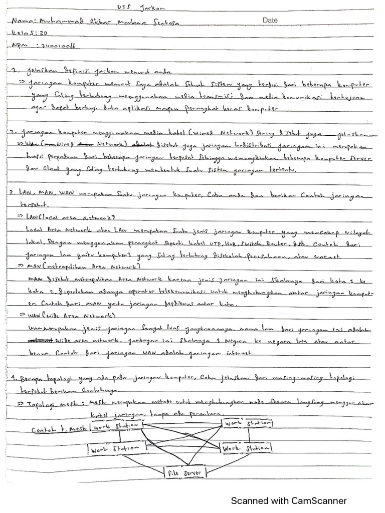 Uts Jarkom - (3D) Muhammad Akbar Maulana Se PDF | PDF