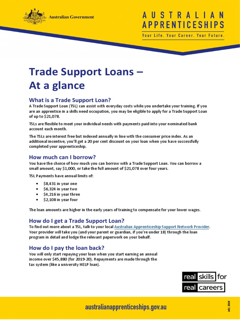Trade Support Loans - at A Glance | PDF | Career & Growth | Business