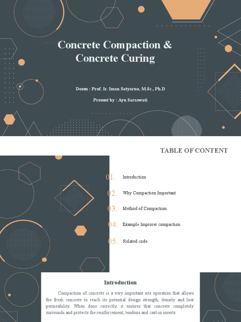 Concrete Compaction and Concrete Curing | PDF | Concrete | Cement