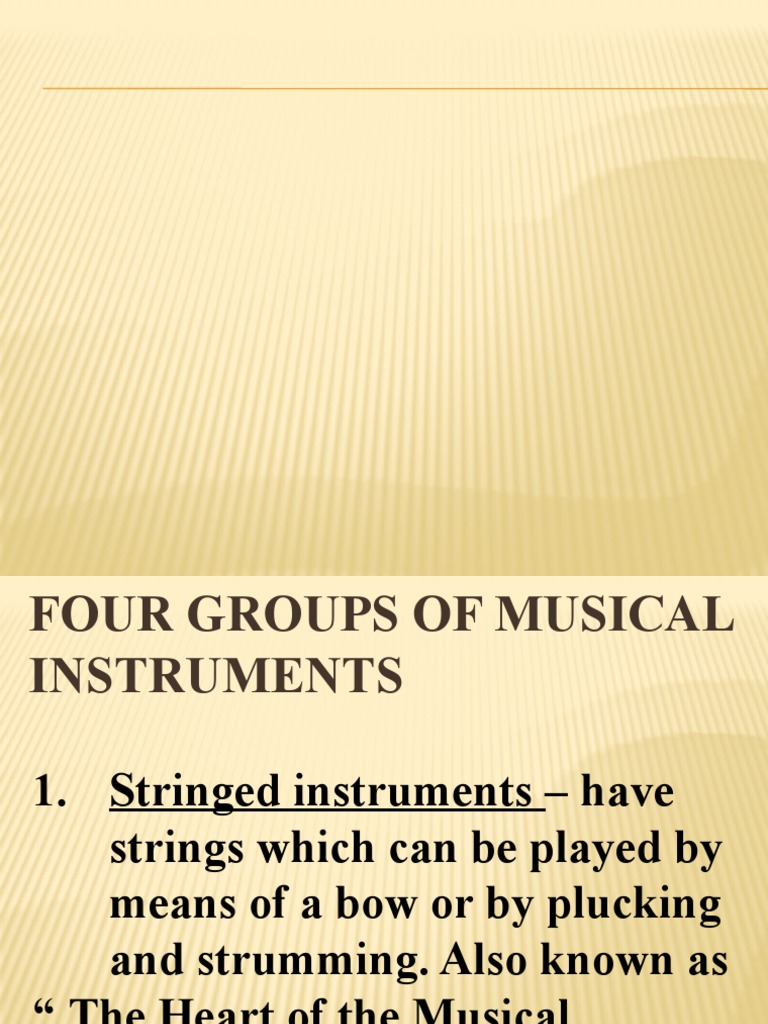 Four Groups of Musical Instruments | PDF | Brass Instruments | Musical ...