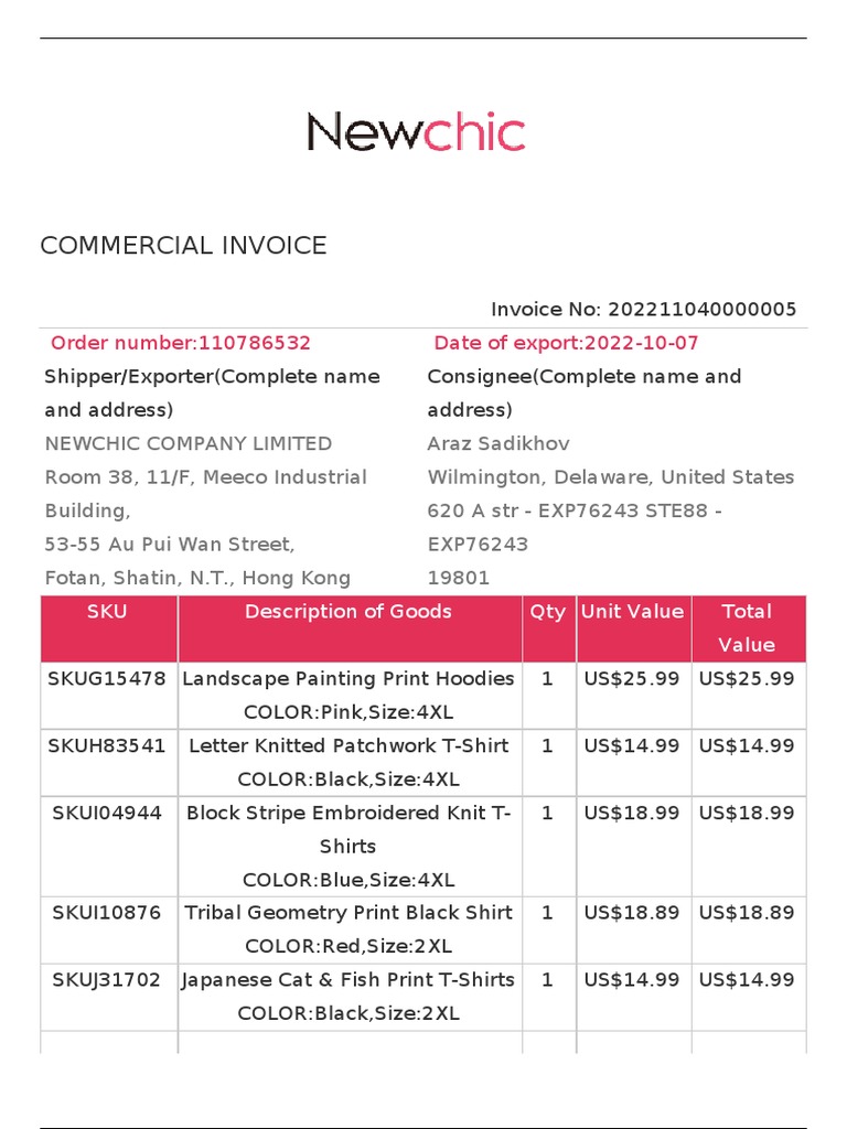 Order Invoice | PDF